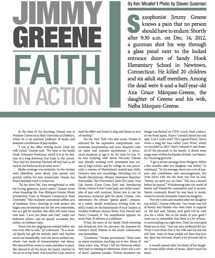 Jimmy Greene: Saxophonist, Composer, Recording Artist, Educator